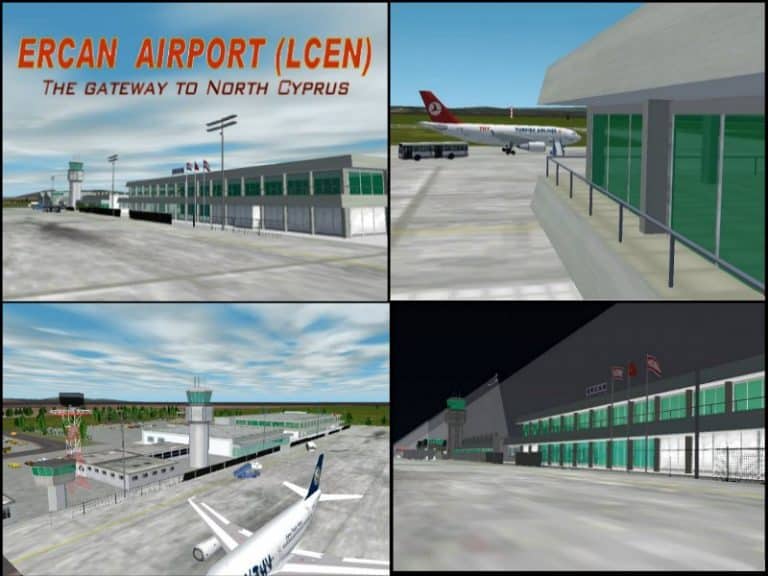 ERCAN (LCEN) AIRPORT FOR NORTH CYPRUS - Flight Simulator 2002 Mod