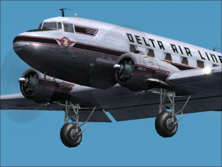 FS2002 Douglas DC-3 Delta 'Ship 41' - Flight Simulator 2002 Mod