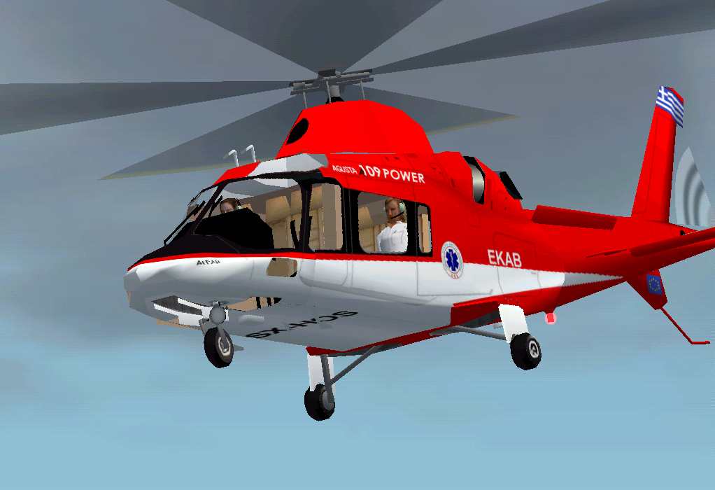 Agusta A-109E POWER Hellenic Medical Service (EKAB) in Greece - Flight Simulator Addon / Mod