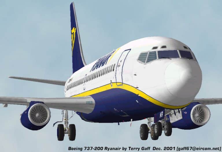 B737-200 Ryanair for FS2000 and FS2002 - Flight Simulator 2002 Mod