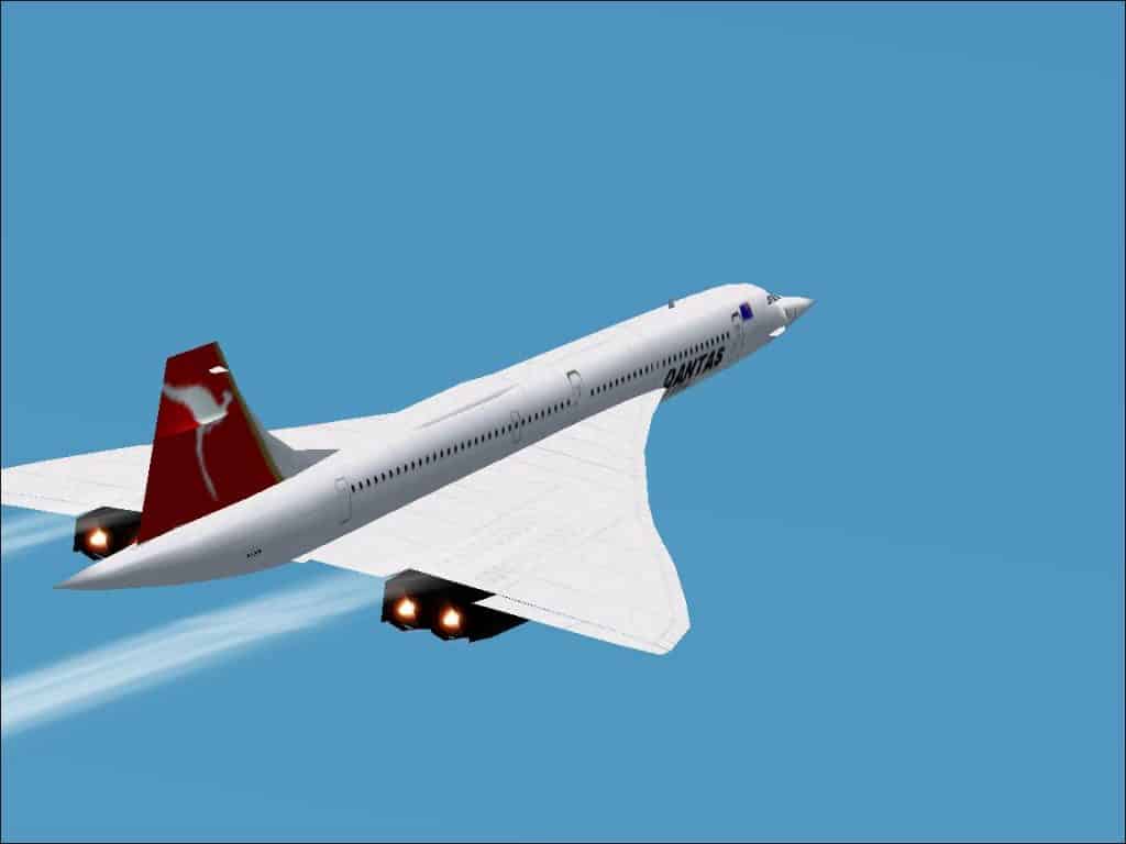 FS2002 CONCORDE Qantas LIVERY Concept TEXTURES ONLY - Flight Simulator ...