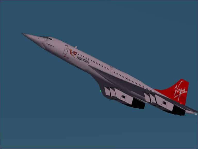 FS2002 CONCORDE VIRGIN LIVERY Concept TEXTURES ONLY - Flight Simulator 2002 Mod