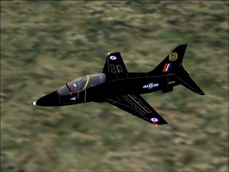 FS2002 Repaint of the BAe Hawk in 19sqn livery based at RAF Valley ...
