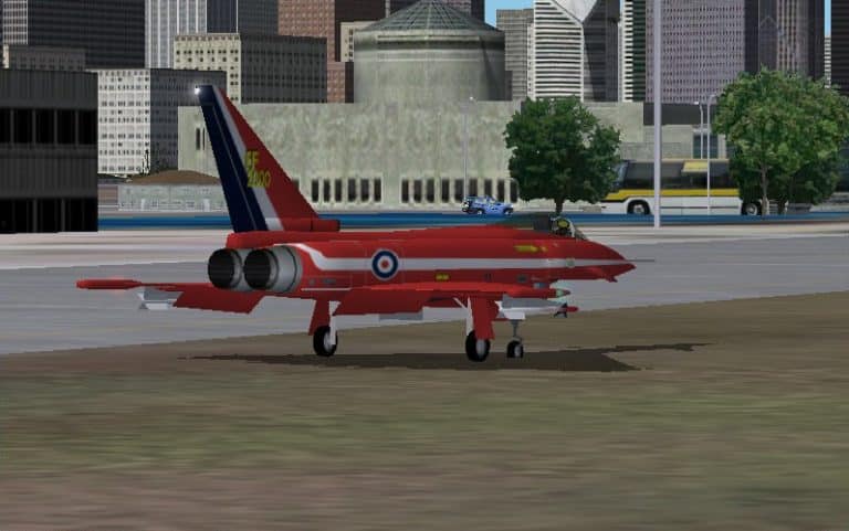 FS2002 Typhoon Aerobatics Red - Flight Simulator 2002 Mod