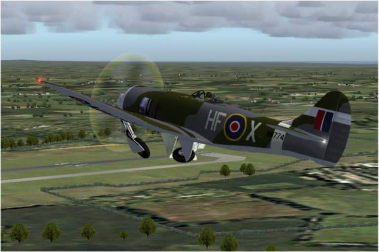 FS2004 Hawker Tempest II, MW774 HF-X from 54 Squadron of the Royal Air ...