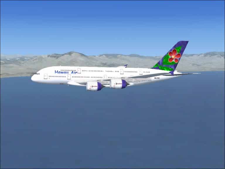 FSX Airbus A380-800 Hawaii Air Textures Only. - Microsoft Flight ...