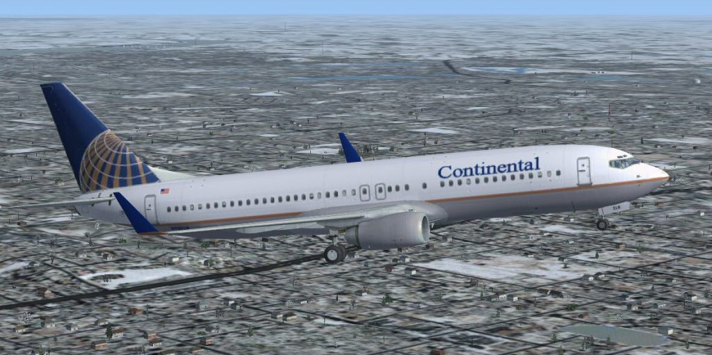 FSX Boeing 737-800 Continental Textures - Microsoft Flight Simulator X Mod