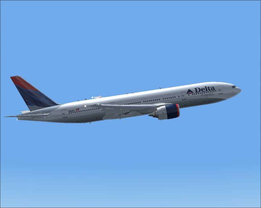 FSX Boeing 777-300 Delta Textures only - Microsoft Flight Simulator X Mod