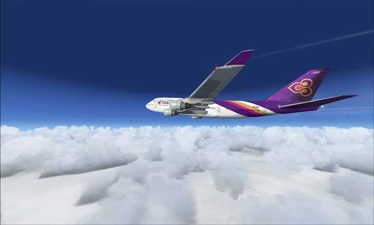 FSX Default Boeing 747-400 Thai livery Textures - Microsoft Flight ...