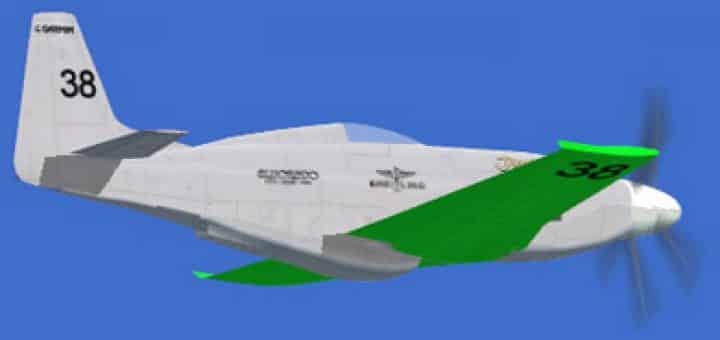 FSX P-51 Mustang (Precious Metal-Air Race Model) 1987 Package ...