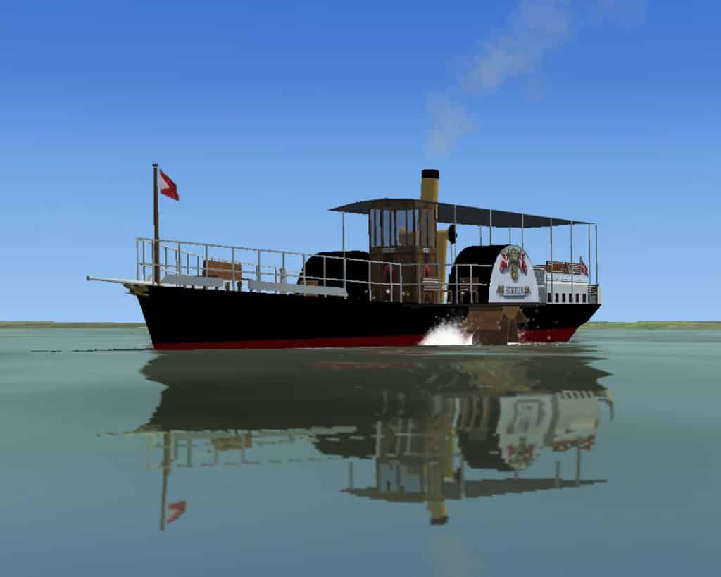 FSX S/S Hjejlen Steam Boat - Microsoft Flight Simulator X Mod