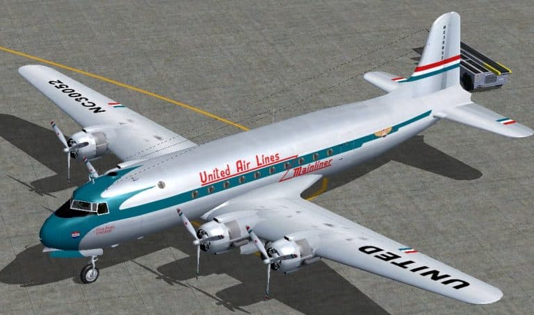 FSX/FS2004 Douglas DC-4 UAL Textures only. - Microsoft Flight Simulator ...