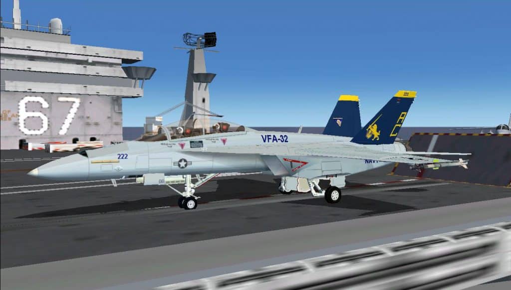 FSX/FS2004 F/A-18F Super Hornet VFA-32 Swordsmen Textures Only ...