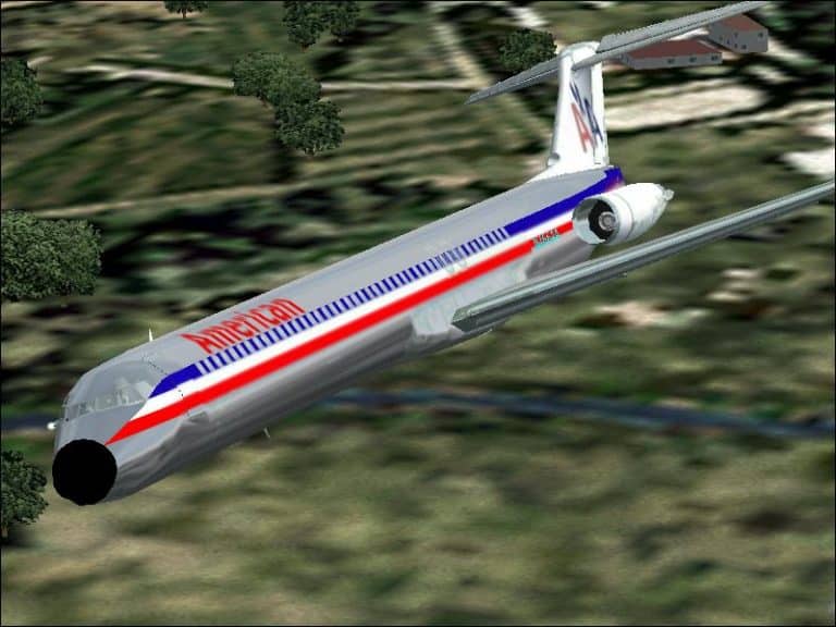 Repaint of the default FS2002 MD-83 in the American Airlines livery ...