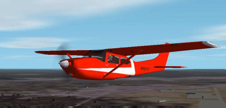 FS2002 Cessna 182R RG Red Textures - Flight Simulator 2002 Mod