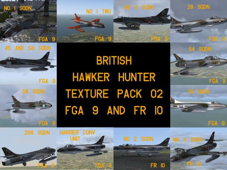 Alphasim British Hunter texture pack02 - Microsoft Flight Simulator X Mod