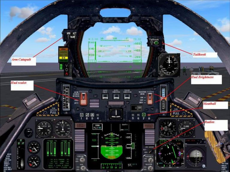 FS2004 F-14D Panel with integrated Aircraft Carrier catapult and ...