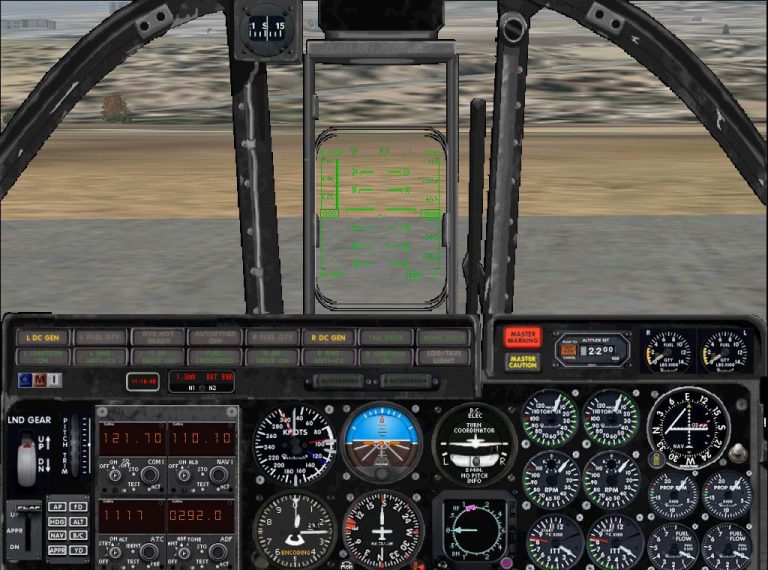 FS2004 OV-10 "Bronco" Panel - Flight Simulator 2004 Mod