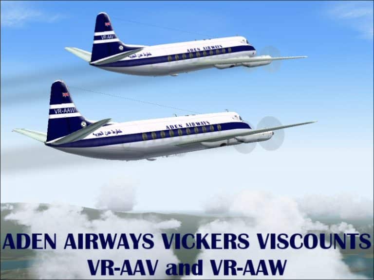 FS2004 Vickers Viscount 700 Aden Airways Textures only - Flight ...