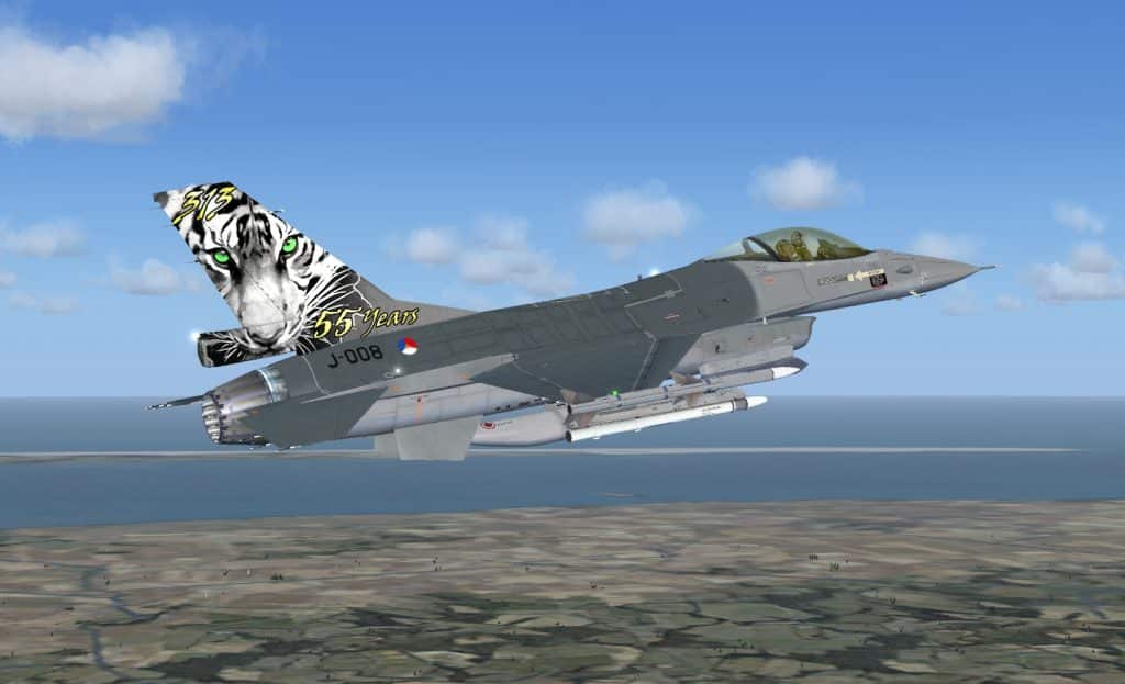 FSX Aerosoft F-16 313sqn 55 Years Textures - Microsoft Flight Simulator ...