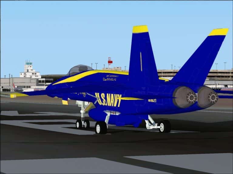 FS2004 Blue Angels Super Hornet VX-9 Vampires Single Tank textures ...