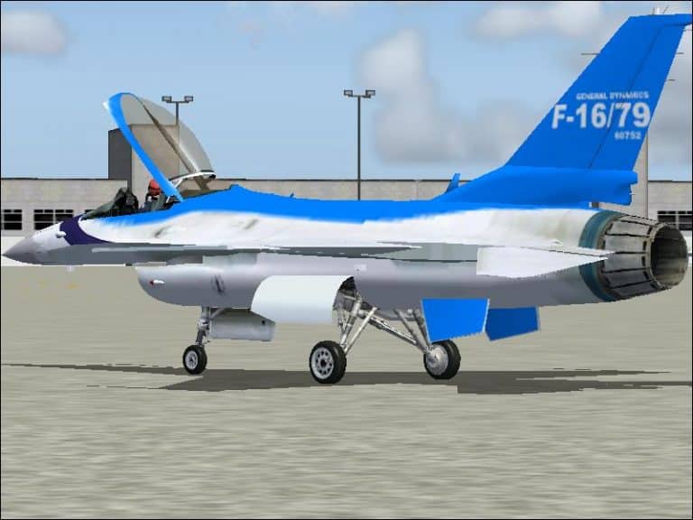 FS2004 F-16 Thunder Blue Textures only - Flight Simulator 2004 Mod