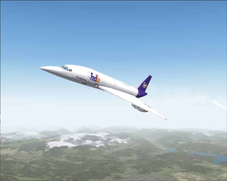 FS2004/FSX Concorde FedEx textures - Microsoft Flight Simulator X Mod