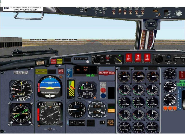 Boeing 727-200 Advanced Panel for FS2000 - Flight Simulator 2000 Mod