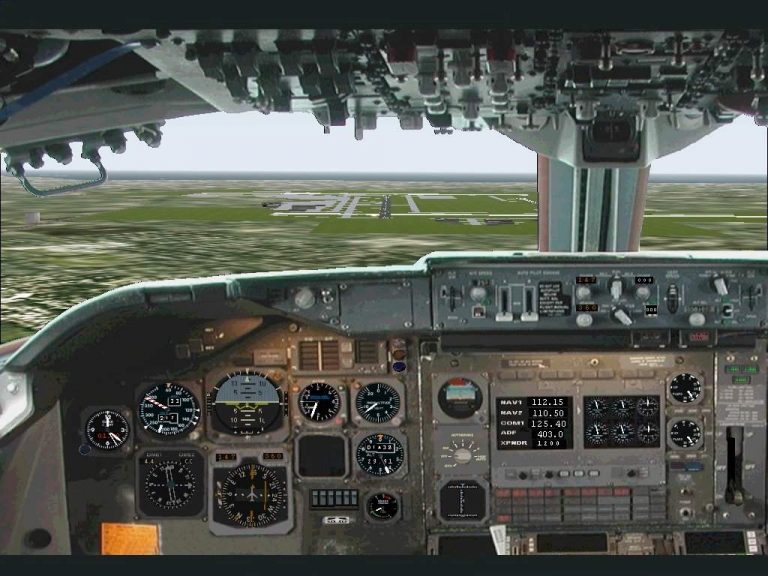 FS2000 Boeing 747-250 captains view panel - Flight Simulator 2000 Mod