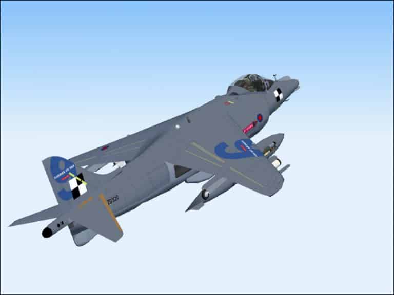 FS2002 / FS2004 Harrier GR.Mk9 Prototype, ZD320 BAE Warton Textures ...