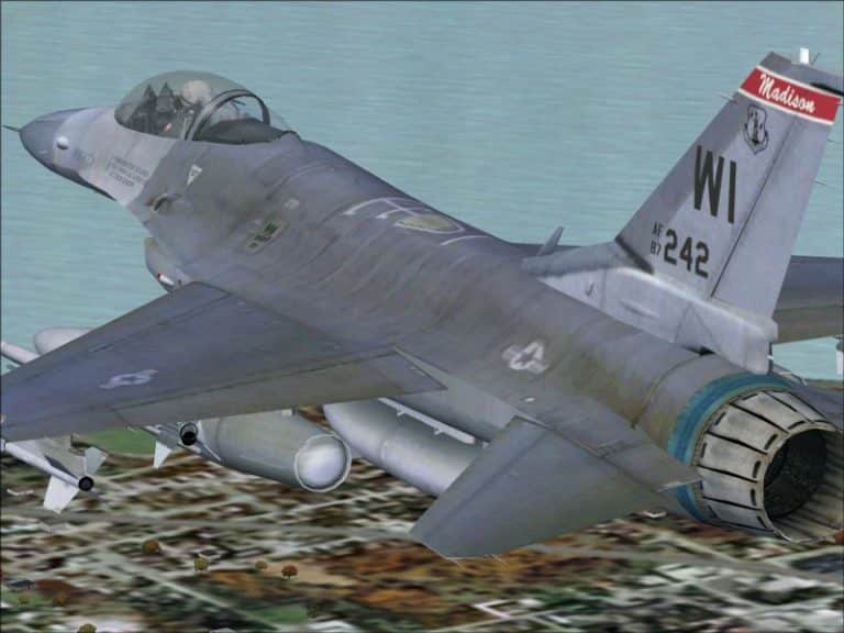FS2004 Lockheed Martin F-16 Falcon 115FW, Wisconson ANG - Flight ...