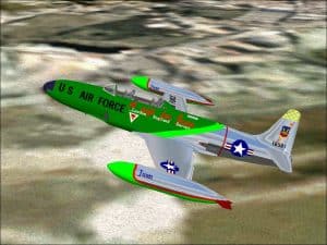 FS2004 Lockheed T-33A T-Bird USAF Green Jet Training Livery (2 ...