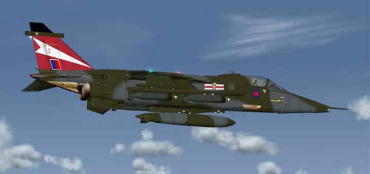 FS2004 RAF Typhoon Red Arrow Textures only - Flight Simulator 2004 Mod