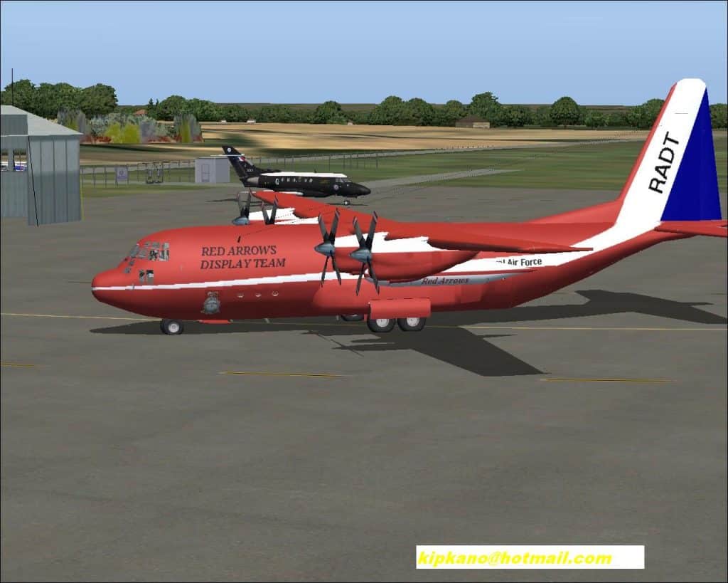 FS2004/2002 C-130H Hercules Red Arrows Textures only - Flight Simulator ...