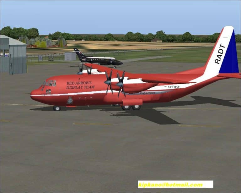 FS2004/2002 C-130H Hercules Red Arrows Textures only - Flight Simulator ...