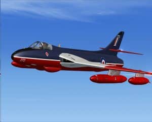 FSX Alphasim Hawker Hunter RAF Red White and Blue Textures - Microsoft ...