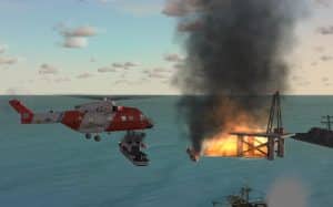 Oil Rig Fire Scenery - Microsoft Flight Simulator X Mod