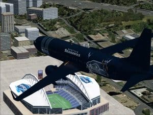 Boeing 737-800 Seattle SeaHawks Textures - Microsoft Flight Simulator X Mod