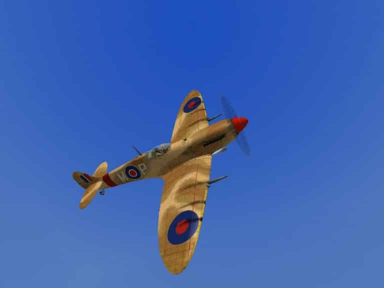 Desert Camo Spitfire IXc Skin - Combat Flight Simulator 3 Mod