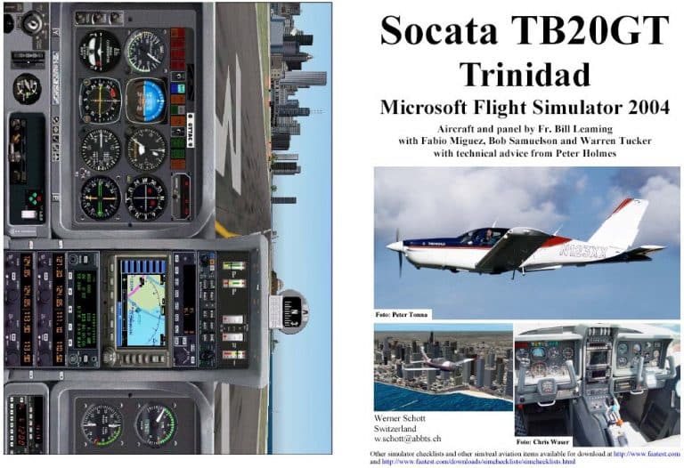 FS2004 Manual/Checklist -- Socata TB20GT Trinidad - FS Aircraft Manuals Mod