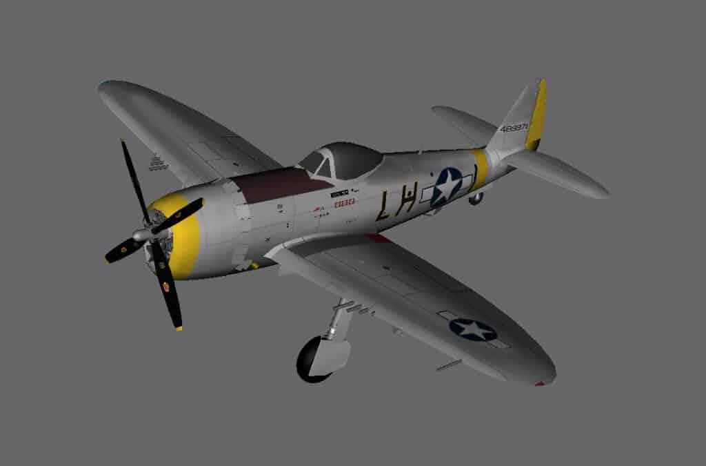 FSX P47 Static Plane Scenery Design Object (2) - Flight Simulator Addon ...