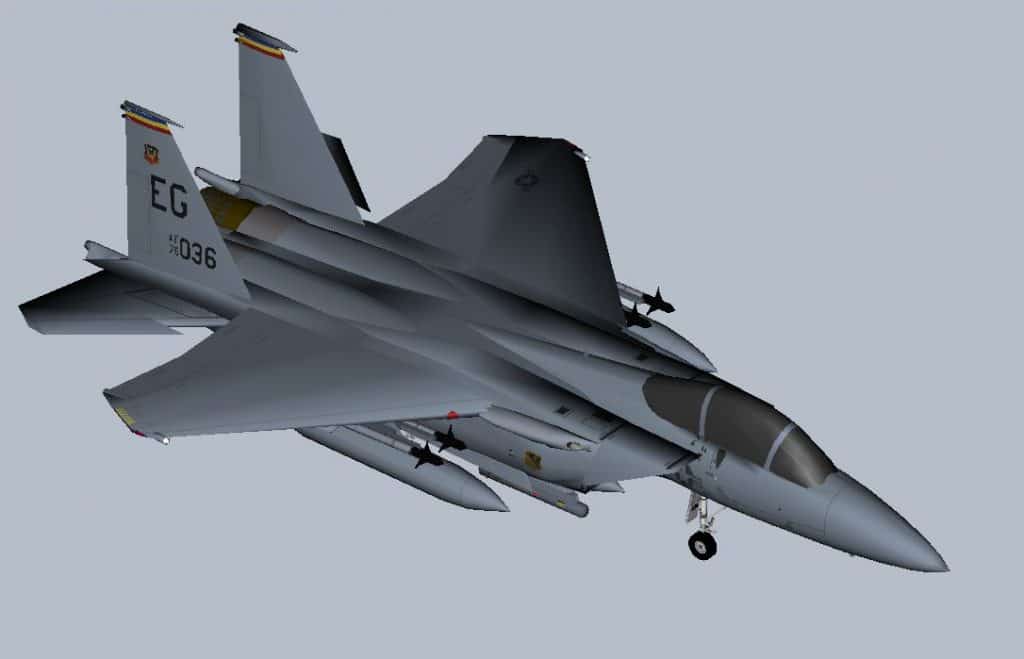 Static F15 Eagle Scenery Object for FSX - FS Design Mod