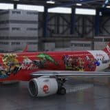 A320 AirAsia X Mario Kart 8 v1.0 - MSFS 2020 Liveries Mod