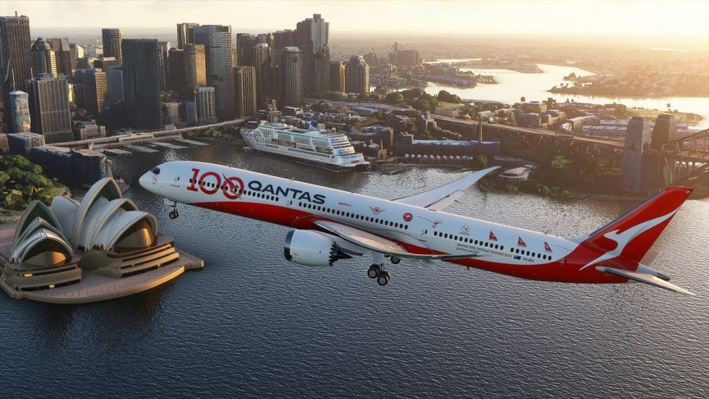 Qantas 100 years special livery v1.01 - Microsoft Flight Simulator 2020 Mod