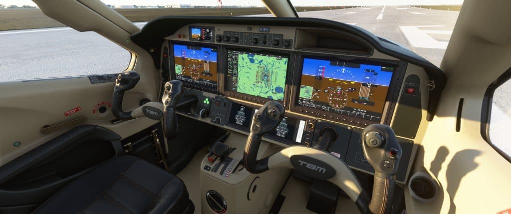 TBM 930 Cockpit Livery Black Beige - Mod