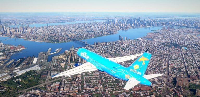 8K textures JetBlue "Bluerica" v2 - MSFS 2020 Liveries Mod