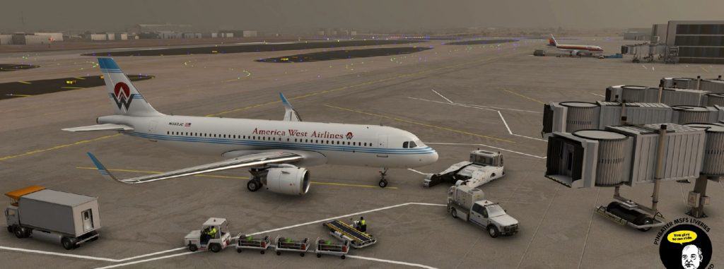 America West Airlines 80s A320neo [4K livery] v1.0 - MSFS 2020 Liveries Mod