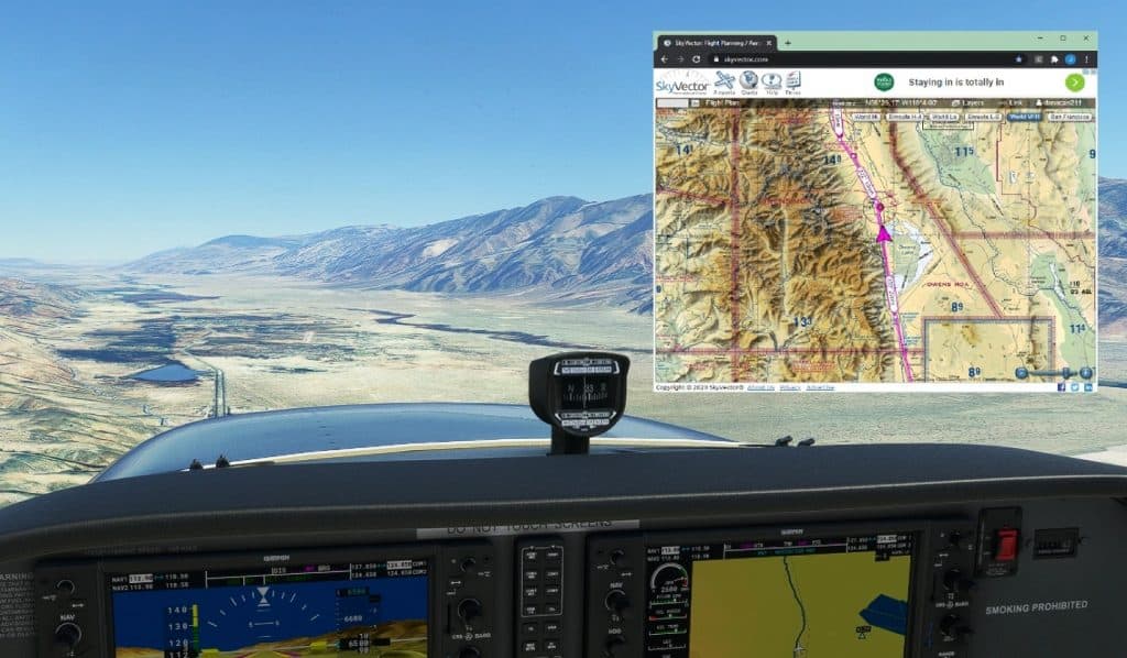 MSFS 2020 SkyVector Moving Map v0.0.3 - MSFS2020 Other Mod