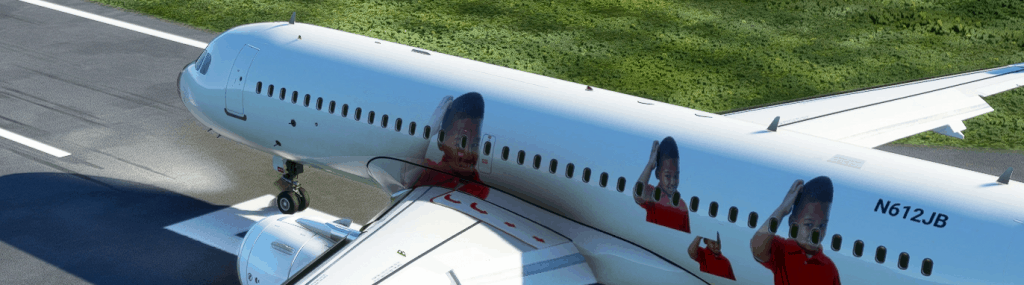 CURSED THINKING KID - MEME LIVERY v1 (1) - Flight Simulator Addon / Mod