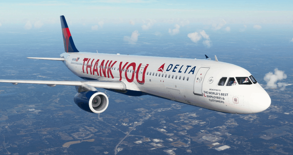 Delta Airlines "Thank You" [4K] - A321 v1.0 - MSFS 2020 Liveries Mod